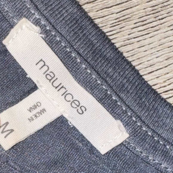 Maurices | Tops | Maurices Blue Tee With White Short Sleeve Shirt Top ...